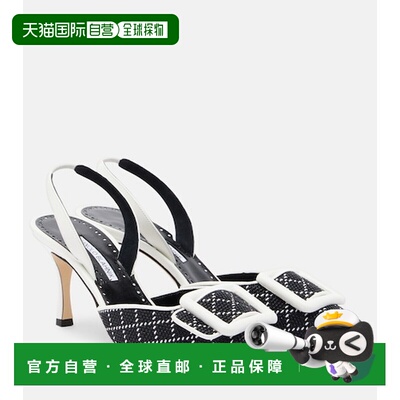 香港直邮MANOLO BLAHNIK 莫罗 伯拉尼克 女士 Maysli 拉菲草质感