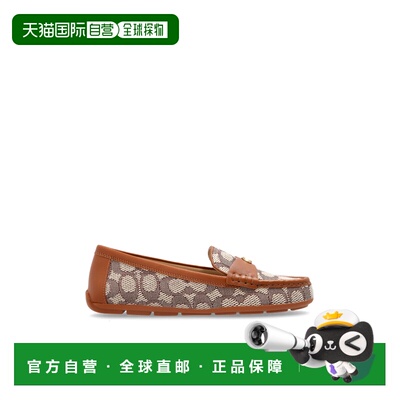 1h可退 香港直邮COACH 女士芭蕾乐福鞋 CCM590URC CO 棕色 Loafer