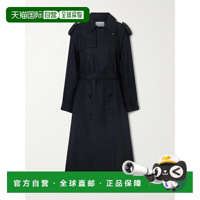 香港直邮The Frankie Shop 女士 Veyron 双排扣束带斜纹布风衣 TR