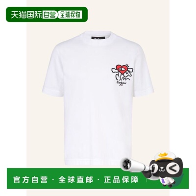 香港直邮Barbour 男士户外T恤 100307378211000 CO 白色 MUL CAMP