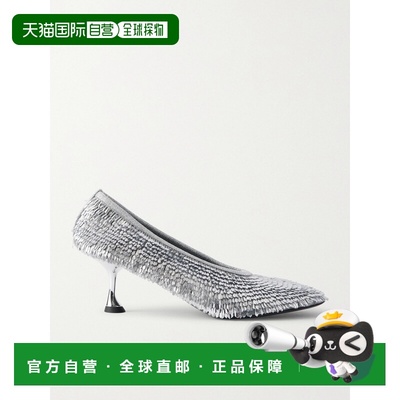 Proenza Schouler 普罗恩萨 施罗 女士 Tee 亮珠片网纱浅高跟女鞋