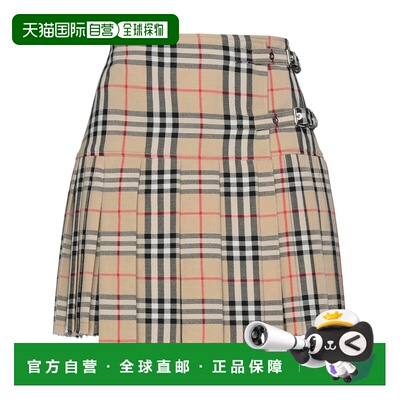 香港直邮Burberry巴宝莉女士迷你裙半身裙包臀裙a【付后1h可退】