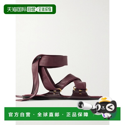 美国直邮KHAITE 女士 Boden tie-detailed 皮质凉鞋 F3111974
