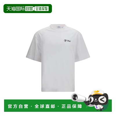 1h可退 香港直邮off-white 男士 Script Skate T恤 44MAA120S26J0