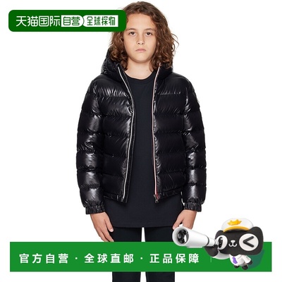 香港直邮moncler 男童 黑色 New Aubert Hooded 儿童羽绒夹克童装