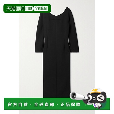 1h可退 香港直邮The Row 女士 Tulip 羊毛混纺中长连衣裙 6845W23