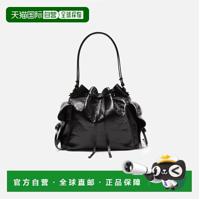 欧洲直邮自营Acne Studios FW25女士小牛皮单肩包斜挎包黑色