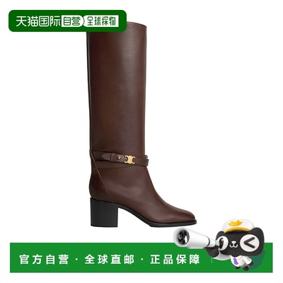 1h可退 香港直邮Celine GARANCE TRIOMPHE 小牛皮系带高筒靴 3618