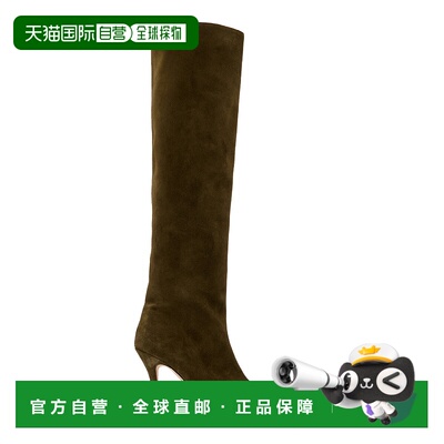 1h可退 香港直邮Staud 女士 Cami 绒面革及膝靴子 green绿色 舒适