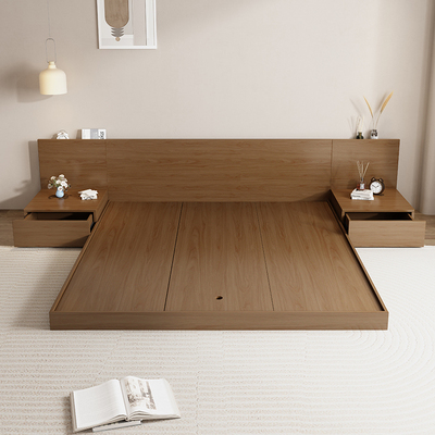 日式榻榻米床1.8单双人落地矮床复式公寓租房实木颗粒板床佛山厂