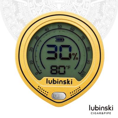 鲁宾斯基电子数显温湿度表高精灵敏精准度双显雪茄环境温度湿度计