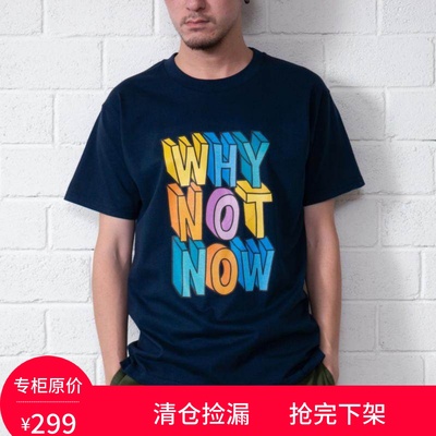 【adlib清仓店】ad-lib香港潮牌 男女款 彩虹字母印花纯棉短袖T恤