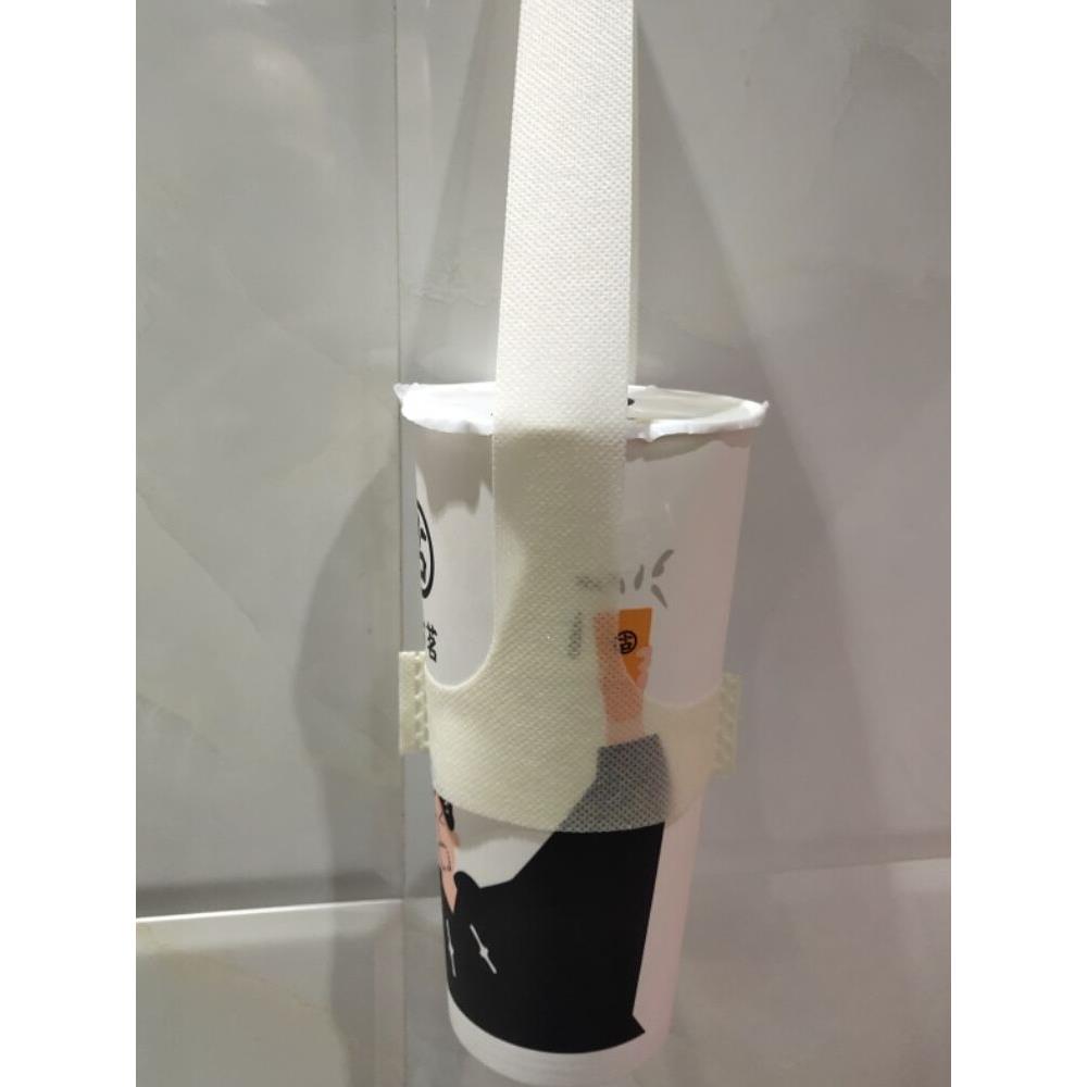采购产品一次性t形无纺布奶茶包装袋,外卖手提袋,t形卡杯盖,咖
