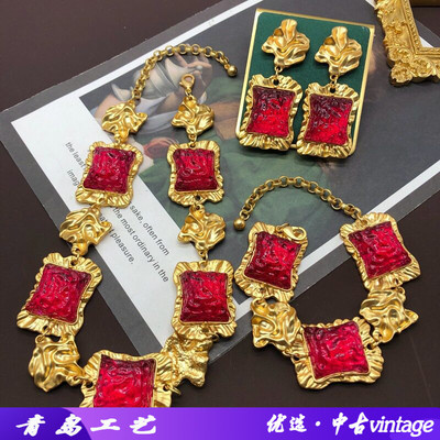 中古西洋熔岩效果不规则红色果冻