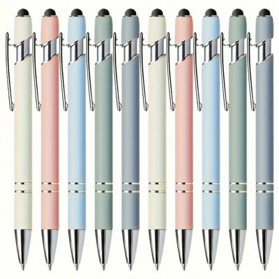 Metal-sprayed Ballpoint Pen Aluminum Pole Beauty Pen Capacit