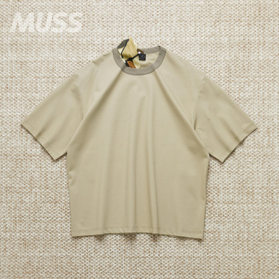 KOLOR日产可拆卸丝巾圆领短袖T恤