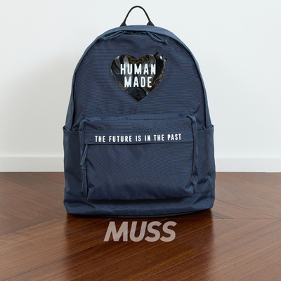 HUMANMADE爱心图案尼龙通双肩包