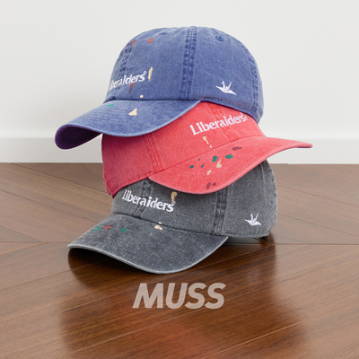 现货 LIBERAIDERS PAINT SPLATTER CAP 泼墨牛仔刺绣棒球帽 25SS