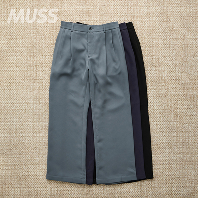 N.HOOLYWOOD日产褶裥宽松直筒裤