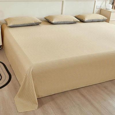 四季灰色格子简约棉布纯色大床单3米超大纯棉超宽通用全棉土炕大