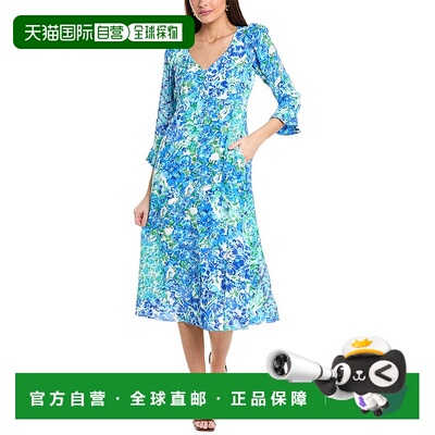 自营 Hale Bob Rylee连衣裙-蓝色 美国奥莱直发