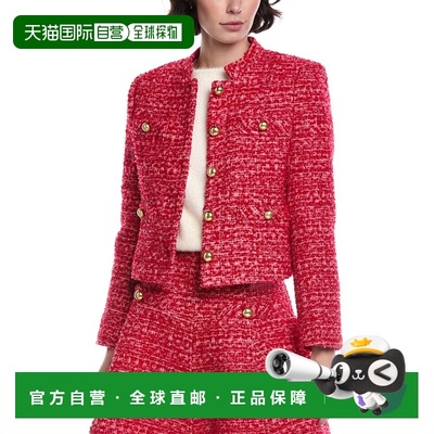 自营Stellah Wool-Blend Tweed Jacket - pink 美国奥莱直发外套