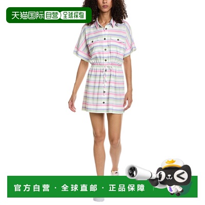 自营Chaser Heirloom迷你衬衣连衣裙-红色 美国奥莱直发