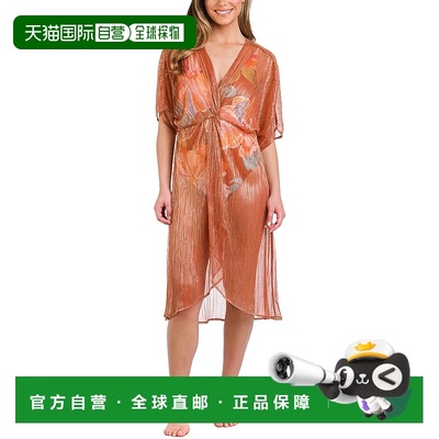 自营La Blanca Twist Coverup - Orange 美国奥莱直发罩衫