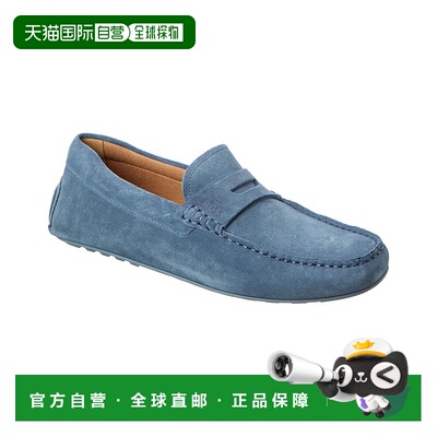 自营Hugo Boss Noel Suede Moccasin - Blue 男鞋美国直发奥莱