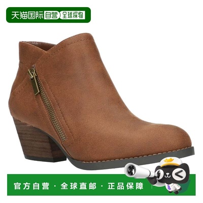 自营Bella Vita Bobbi Booties Women's Brown Side Zip Ankle Bo
