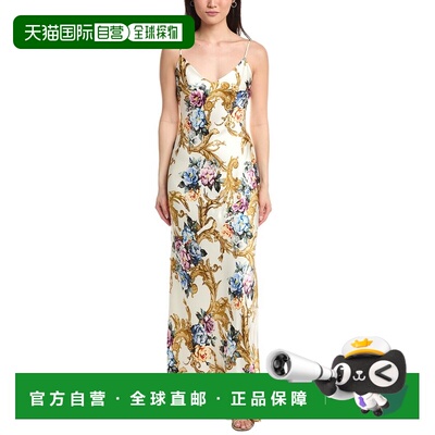 自营L'AGENCE Serita Bias Silk Maxi Dress - white 美国奥莱直
