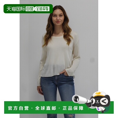 自营incashmereSilk/Cashmere Blend Drop Needle Stitch Pullove