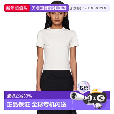 1h可退 香港直邮潮奢 Mugler 穆勒 女士 白色 Pierced Baby T 恤