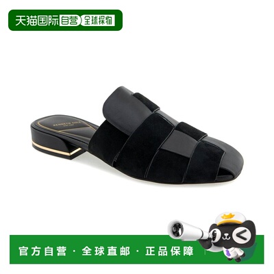 自营Kenneth Cole New York  Faina Leather Flats - black leath