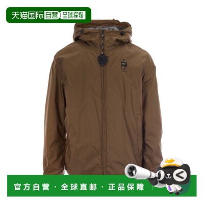 自营blauerLightweight Windbreaker Jacket with Fixed Hood and