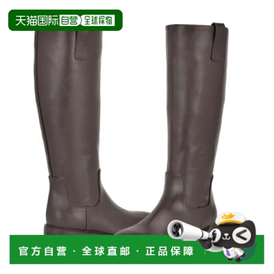 自营Women's Nine West Leigha Boots Dark Brown Leather Round
