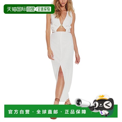 自营ViX 纯色 Gracie 细节长裙 - 米色 美国奥莱直发连衣裙包臀裙