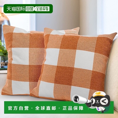 zulay kitchenPack of 2 Buffalo Plaid Throw Pillow Covers (20