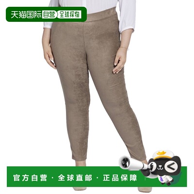 自营NYDJ Plus Suede Saddlewood Legging Jean - red 美国奥莱直