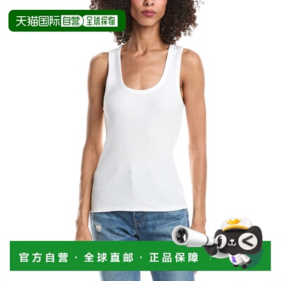 自营Theory Scoop Neck Rib Tank Top - white 美国奥莱直发