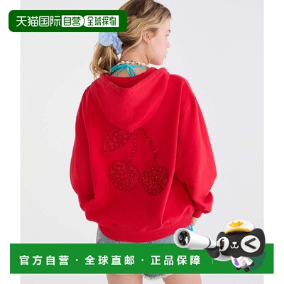 自营Aeropostale Cloud Soft Americana Cherry Full-Zip Hoodie