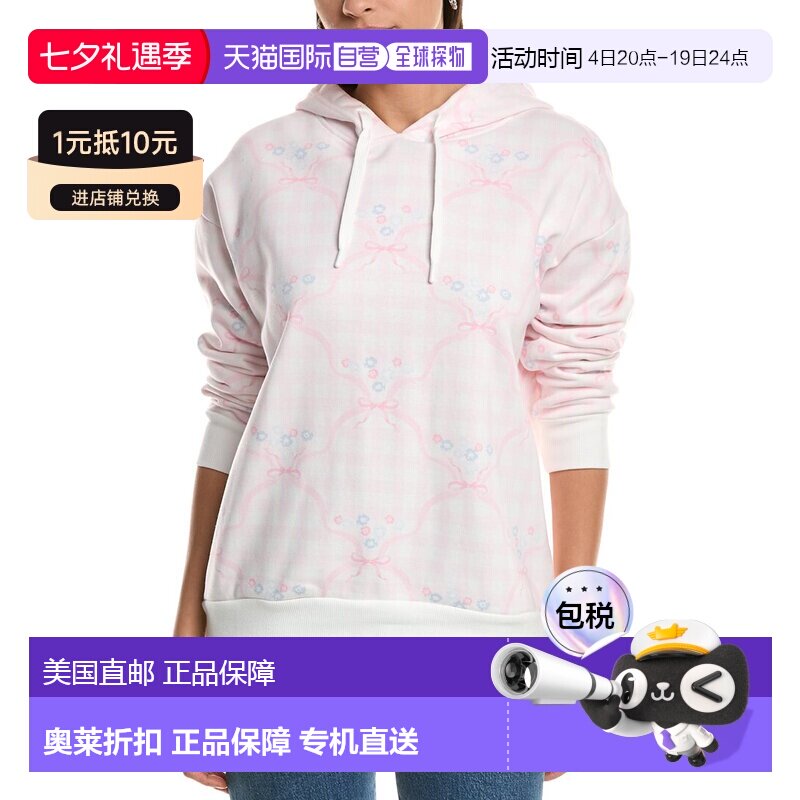 自营Vintage Havana Proweave Gingham Printed Hoodie - pink 美