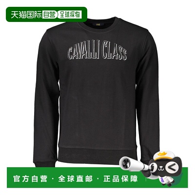 自营 Cavalli Class棉男式毛衣-黑色 美国奥莱直发新款