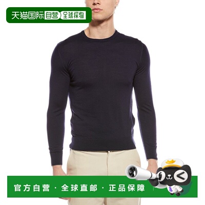 自营Eleventy Wool & Silk-Blend Crewneck Sweater - navy 美国