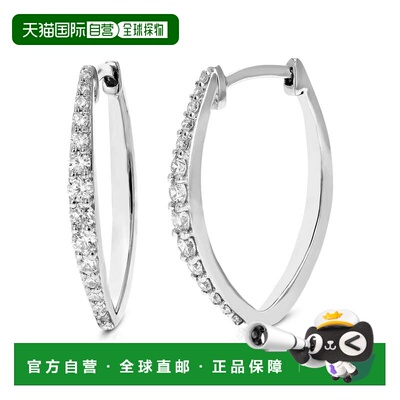 自营vir jewels1/2 cttw Lab Grown Diamond Hoops Earrings in S