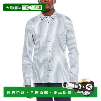 自营John Varvatos Ross修身运动衫-蓝色 美国奥莱直发