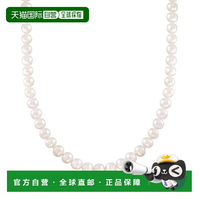 自营Ross-Simons 8-9mm Cultured Pearl Necklace With 14kt Yell