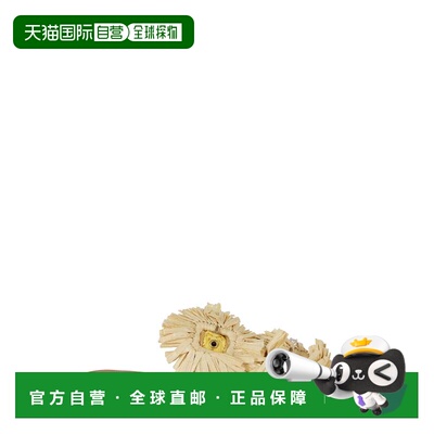 自营kurt geiger黄色拉菲亚碎花贴花合成平底凉鞋-中性色 美国奥