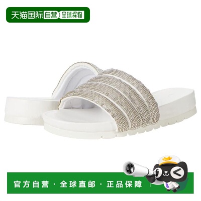 自营Anne Klein Gloria GLOR01F9-100滑盖女式美国10码白色滑盖凉