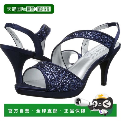 自营Touch Ups Reagan Sandals Navy Glitter Slip On Stiletto H